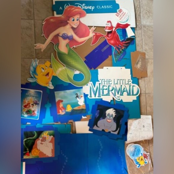 Disney | Art | Vintage Disney The Little Mermaid 8ft Cardboard Cutout ...